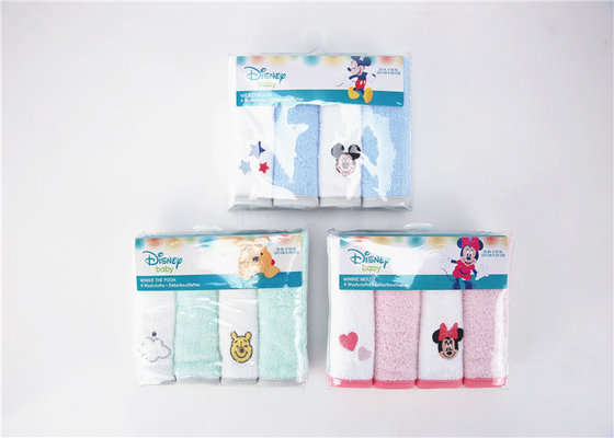 100% Cotton Baby Bath Washcloths 4pk Woven Washcloth Highly Water Absorbent