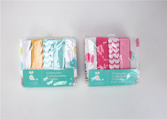 10pk Knit Washcltoh Baby Bath Washcloths 80% cotton 20% polyester