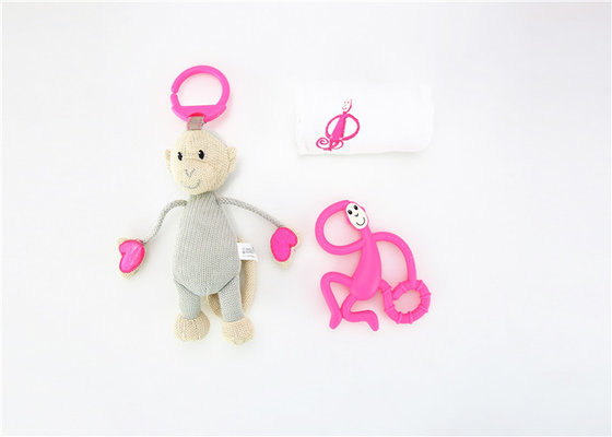 FD Approved Super Soft Baby Blankets With Dancing Monkey Pattern Skin Friendly