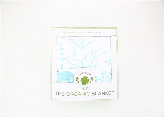 Organic Extra Soft Baby Blankets Four Breathable Layers 120X120cm Eco Friendly