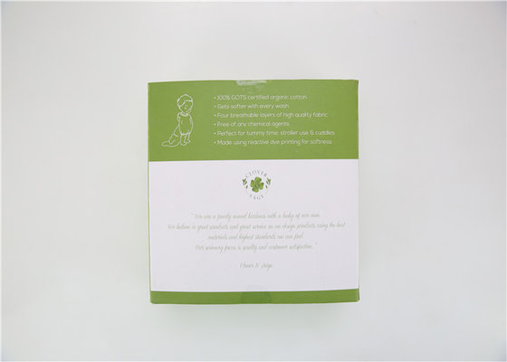 Organic Extra Soft Baby Blankets Four Breathable Layers 120X120cm Eco Friendly