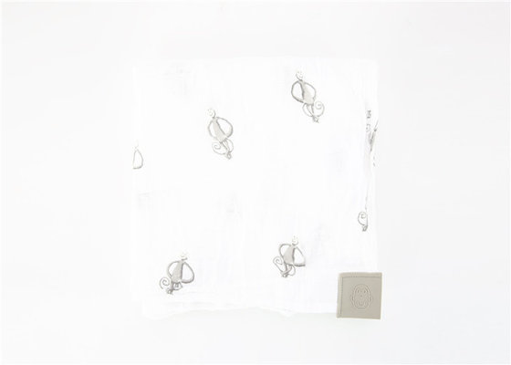 100% Organic Cotton Swaddle Wraps  Muslin Receiving Blankets Fluffy And Soft