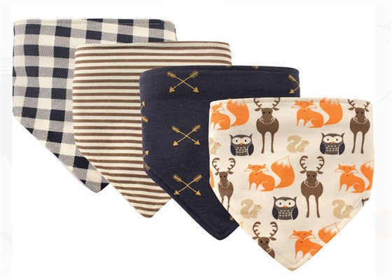 Washable Toddler Feeding Bibs / Baby Food Bibs Backed With Knit Terry Absorbency