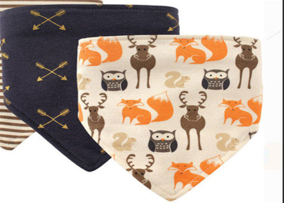 Washable Toddler Feeding Bibs / Baby Food Bibs Backed With Knit Terry Absorbency