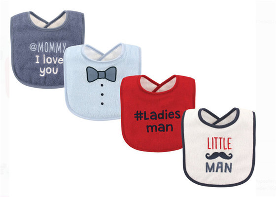 Extra Soft Newborn Baby Dribble Bibs , Baby Eating Bib Cotton Poly Terry Fabric