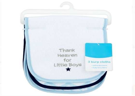 Softest Baby Bibs Burp Cloths , Burp Pads For Babies 2 Ply Terry Fabric Various Color