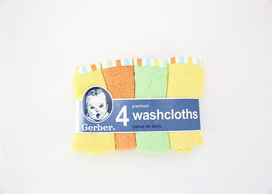 4pk Woven Washcloth 9x9" 300GSM 100% Cotton Quick Suction Sweat