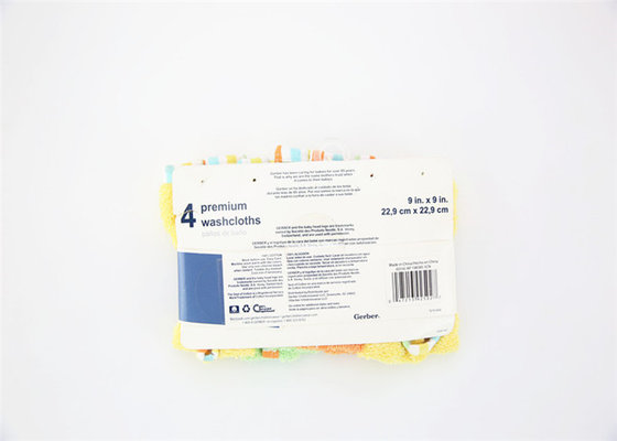 4pk Woven Washcloth 9x9" 300GSM 100% Cotton Quick Suction Sweat