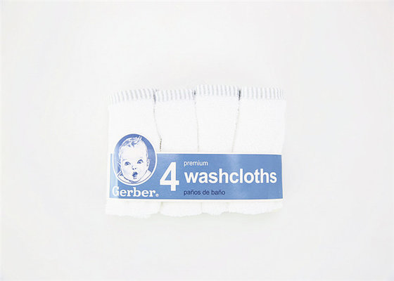 4pk Woven Washcloth Baby Bath Washcloths  Hand Face Towel 100% Cotton