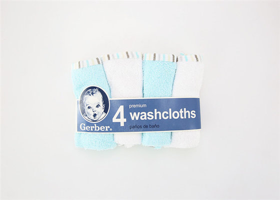 Pure cotton Fabric Baby Bath Washcloths Breathable Suitable Dry 9x9"