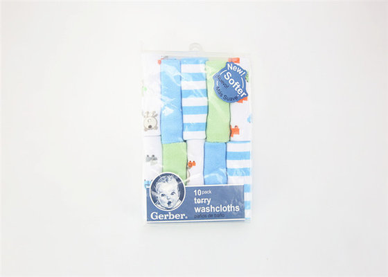 Multi Colored Baby Bath Washcloths 100% Cotton 10pk Knitted Comfortable
