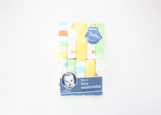 Wipe Towel 80% Cotton 20% Polyester Baby Bath Washcloths10pk Knit Washcltoh