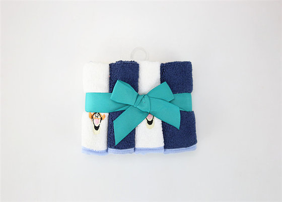 4pk Micro Fiber Baby Bath Washcloths Soft And Close 100% Cotton Material