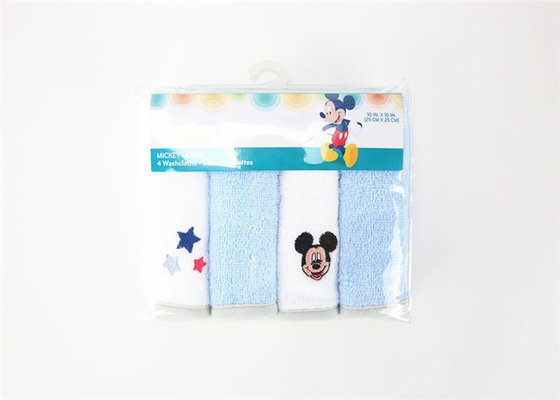 Cute Newborn Baby Bath Towels , Softest Baby Washcloths 10X10" Size 380G
