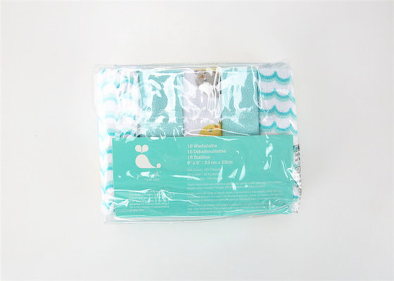 Customized Baby Girl Washcloths , 200GSM Knitted Washcloths For Babies