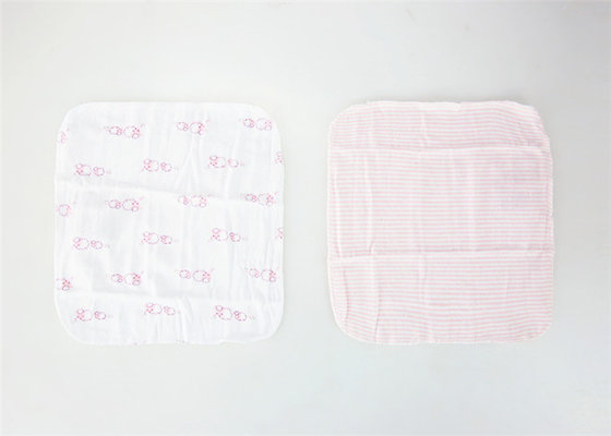 80% Cotton 20% Polyester Baby Bath Washcloths For Infants 200GSM 9" L X 9" W