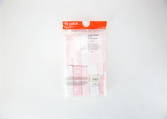 80% Cotton 20% Polyester Baby Bath Washcloths For Infants 200GSM 9" L X 9" W