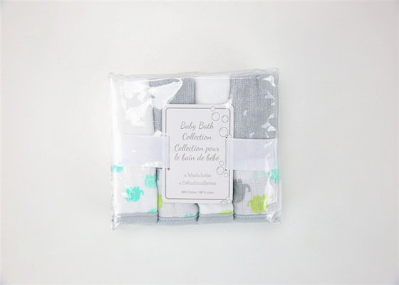 100% Cotton Velour Baby Bath Washcloths 330GSM OEM / ODM Available