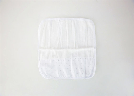 100 Organic Cotton Baby Washcloths , 370GSM Velour White Baby Washcloths