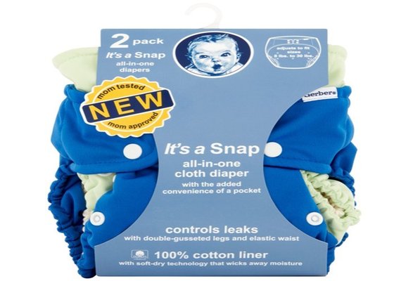 Soft All In One Reusable Nappy , 2 Count Reusable Cloth Diapers For Babies