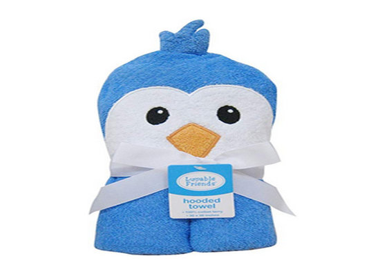 100% Cotton Customized Baby Boy Blankets , Blue Color Luxury Newborn Baby Blanket