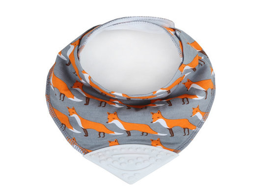 Personalized Colorful 100% Cotton Baby Teething Bibs Adjustable Size Eco Friendly