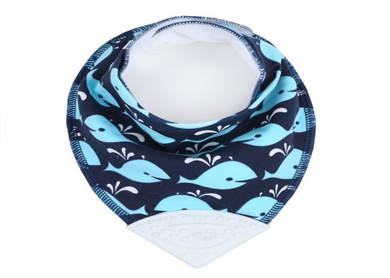 Personalized Colorful 100% Cotton Baby Teething Bibs Adjustable Size Eco Friendly