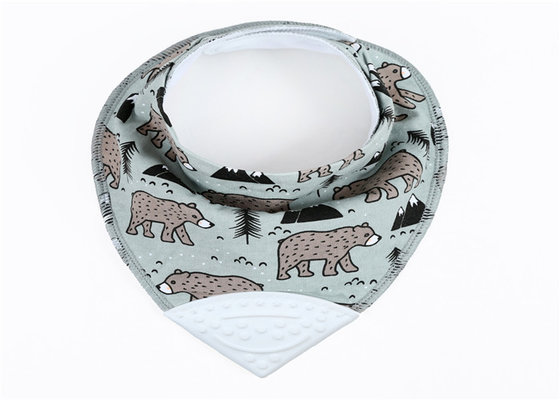 Personalized Colorful 100% Cotton Baby Teething Bibs Adjustable Size Eco Friendly