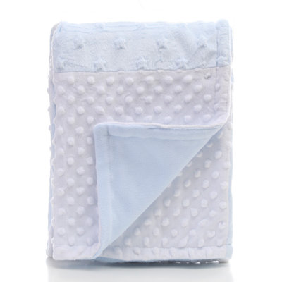 Polar Fleece Soft Baby Blankets For Infants No Filling Colorfast Stitching Color