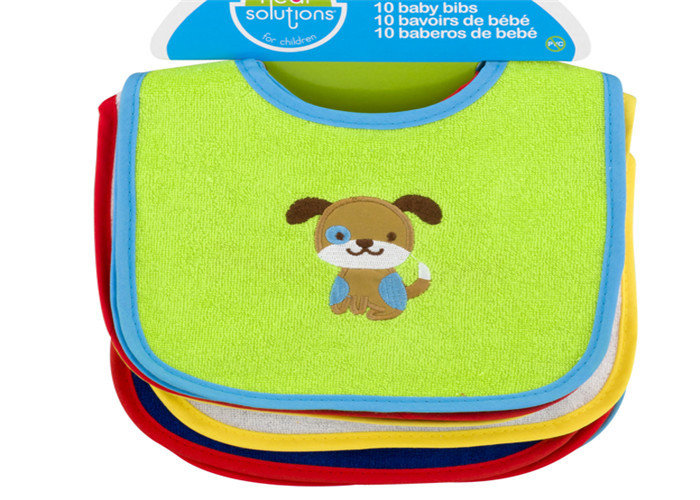 Cotton Blend Baby Feeding Bibs 0 - 3 Months Various Color OEM / ODM Available