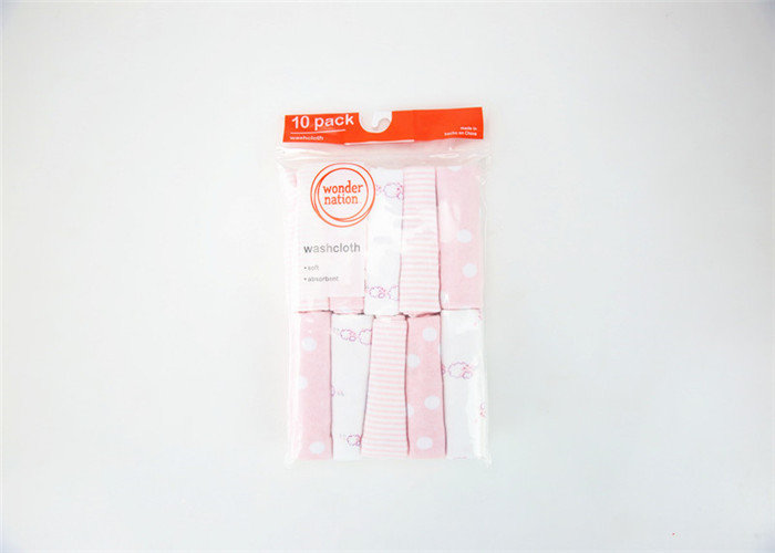80% Cotton 20% Polyester Baby Bath Washcloths For Infants 200GSM 9" L X 9" W