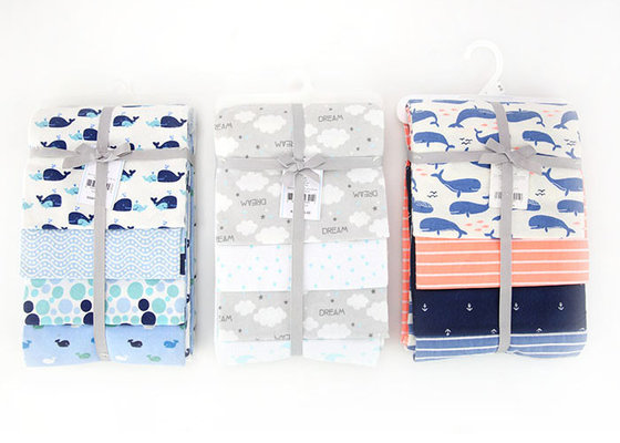 4pk Flannel Soft Baby Blankets For Infants Chstom Printed No Filling Colorfast