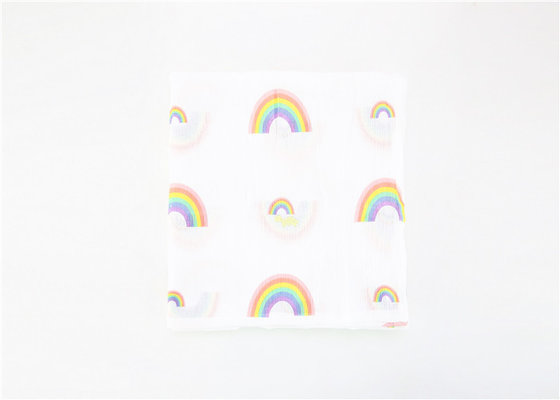Four Layers Stretchy Swaddle Blankets , Extra Large Swaddle Blankets 120X120cm
