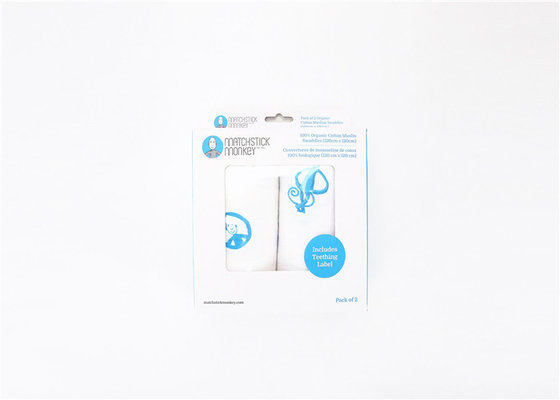 BPA Free Organic Baby Swaddle Blankets Two Layers Of Screen 100% Cotton