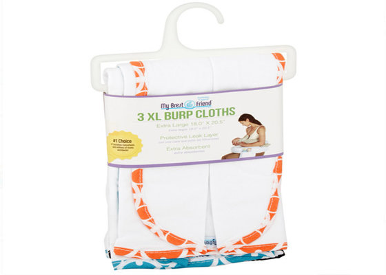 Extra Large Cute Baby Boy Burp Cloths , 3 Count Baby Burp Rags 18.0" X 20.5"