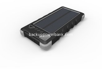China Gray  IP67 Waterproof 16000mAh Huge Power Solar Power Bank With LED Lights supplier