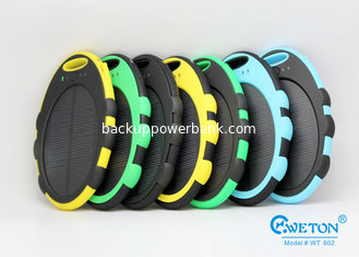China 5000 mAh Dual Color Oval Shaped Solar Universal Portable Power Pack / Powerbank supplier