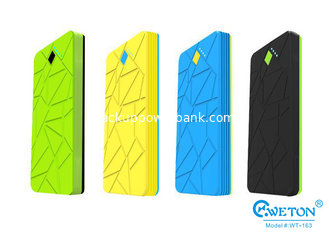 China Green / Blue Li-Polymer Power Bank 4000mAh , Rectangle External Portable Power Bank supplier