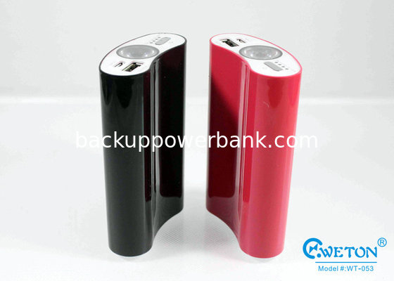 Promotional 6600mAh Gift Power Bank , Mobile Battery Backup Charger White Red Black supplier
