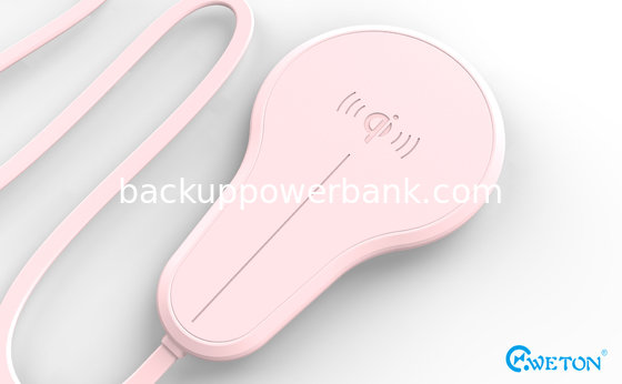 Pink Anti - skidding Silicon Case Waterproof  Wireless Charger For Mobile Phones supplier