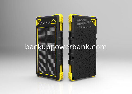 8000mAh IP54 Dual USB Solar Power Charger with 160mA Solar Panel for iPhone6S supplier