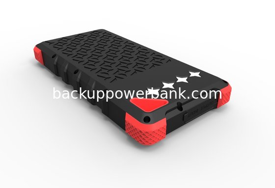 Red 16000mAh IP67 Waterproof Shockproof Dustproof Portable Solar Power Bank supplier