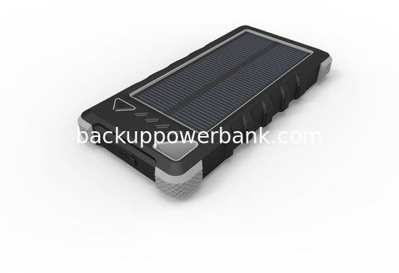 Gray  IP67 Waterproof 16000mAh Huge Power Solar Power Bank With LED Lights supplier