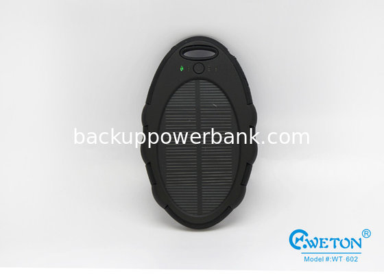 Black Portable Solar Power Bank External Battery Charger for Notebook / Ipad supplier