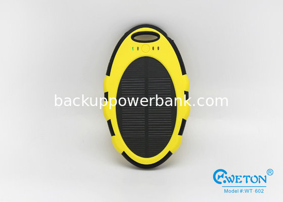 Mobile Phone / PC / Ipad Solar Power Charger , Oval 5000mAh Thin Power Bank supplier