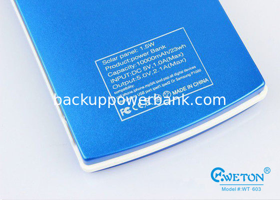 Thin Solar Rechargeable Portable Power Bank , Travel Tablet PC Power Backup supplier