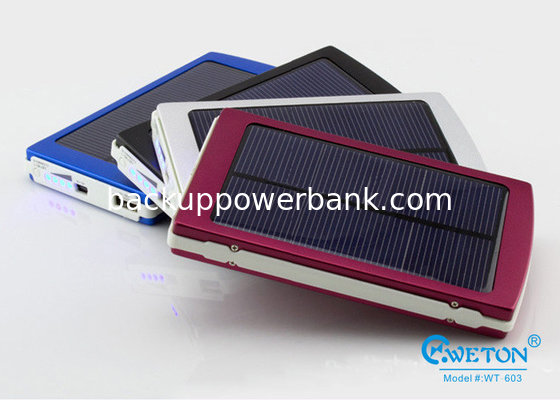 Compact Slim solar panel power bank 5000mAh , External Fast Charging Power Bank supplier