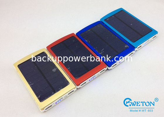 Compact Slim solar panel power bank 5000mAh , External Fast Charging Power Bank supplier