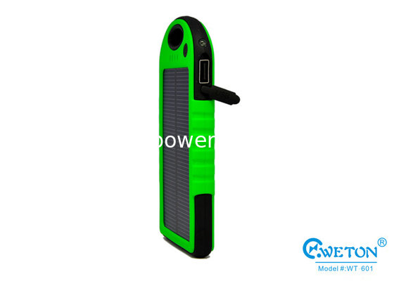 4000mAh Portable Solar panel Power Bank , Shockproof Li-polymer Mobile Power Bank supplier
