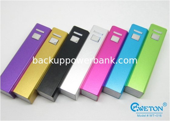 Fashion Red / Green Tablet PC Lipstick Power Bank With Torch 4400mAh supplier